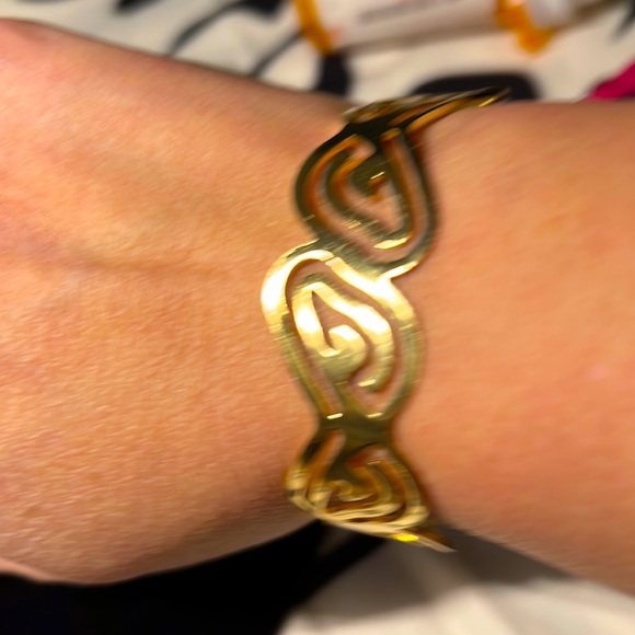 Jewelry | New Gold Geometric Shapes Bracelet Adjustable For Most Sizes ...